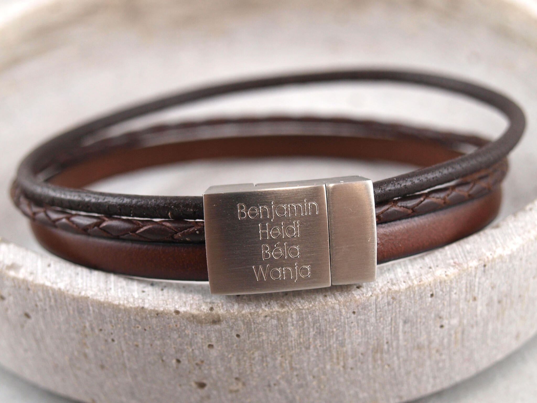 Armband Mit Gravur Leder Herren