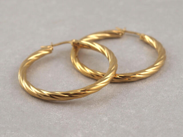 Ohrringe Gold Creolen Gedreht